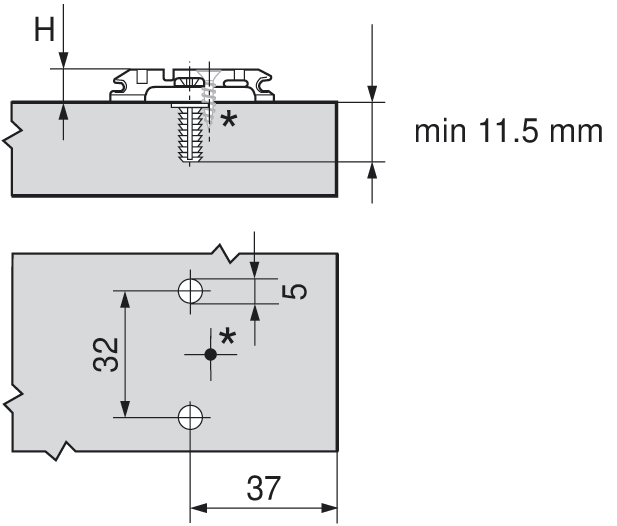 BLUM Monteringsplatta EXPANDO | Theofils